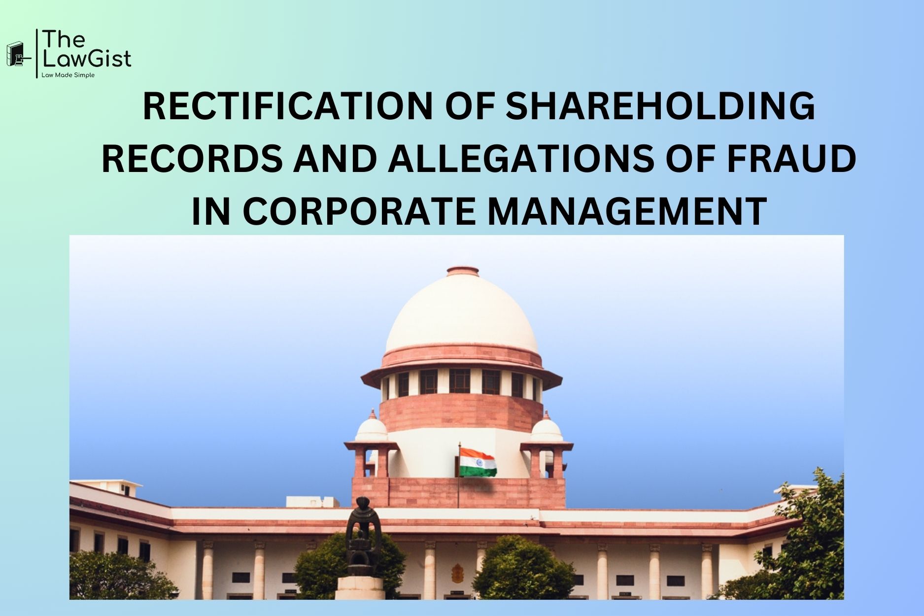 RECTIFICATION OF SHAREHOLDING RECORDS AND ALLEGATIONS OF FRAUD IN ...