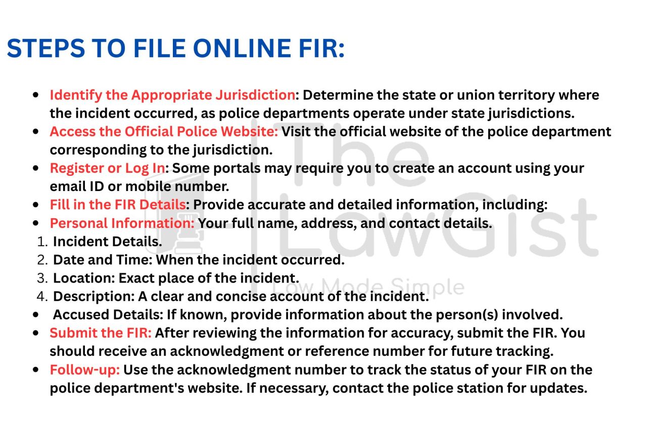 HOW TO FILE FIR ONLINE IN INDIA: STEP-BY-STEP GUIDE - The LawGist