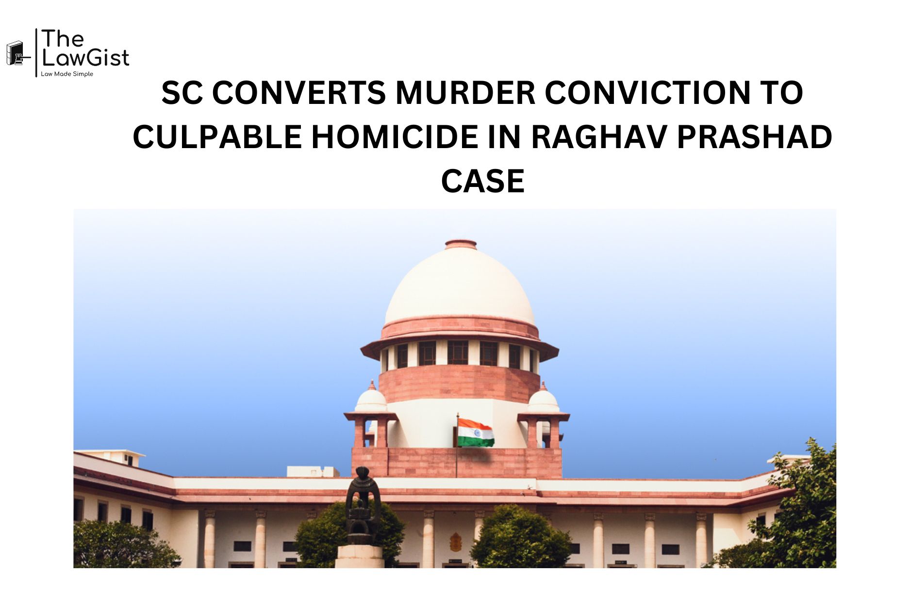 SC CONVERTS MURDER CONVICTION TO CULPABLE HOMICIDE IN RAGHAV PRASHAD ...