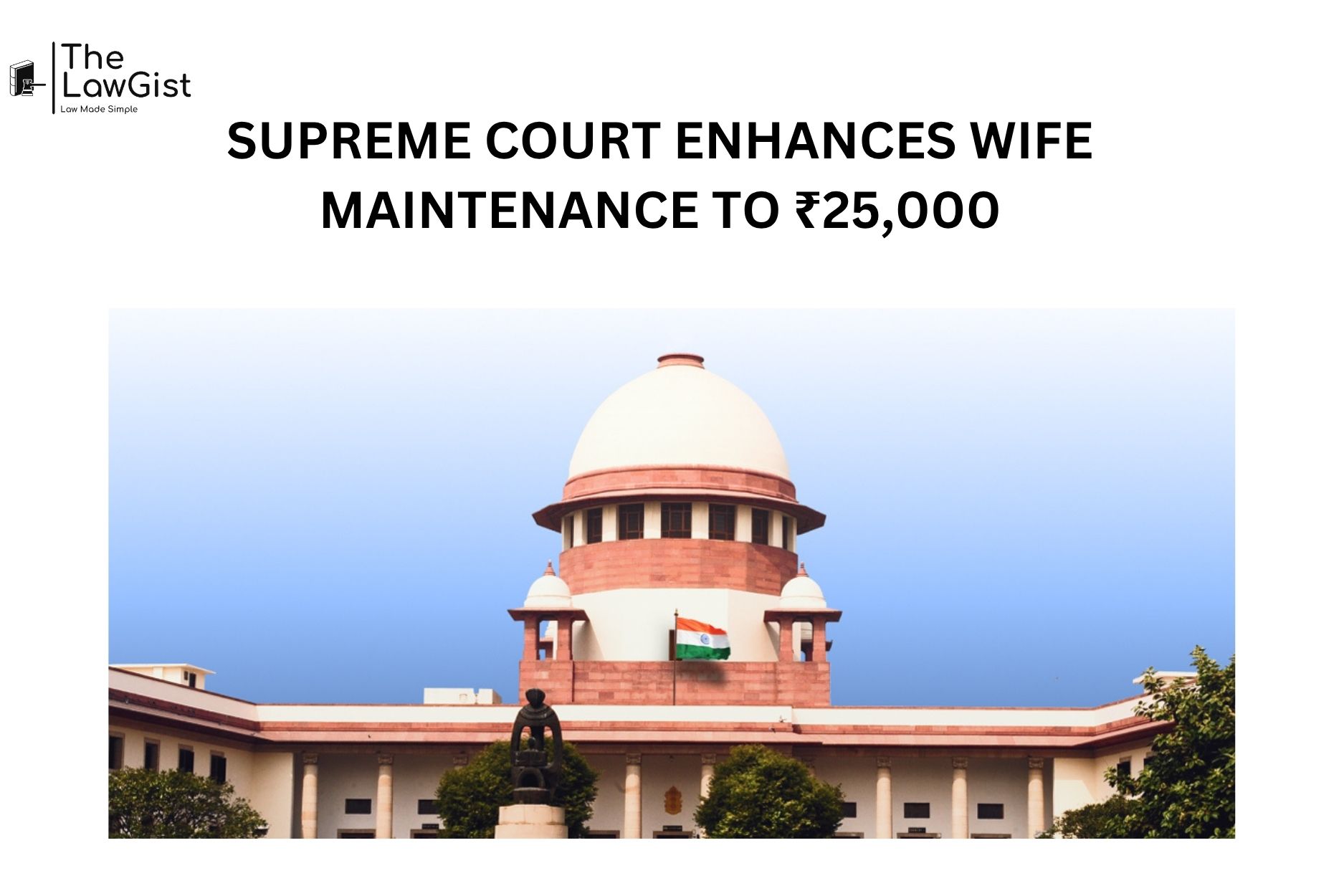 SUPREME COURT ENHANCES WIFE MAINTENANCE TO ₹25,000 - The LawGist